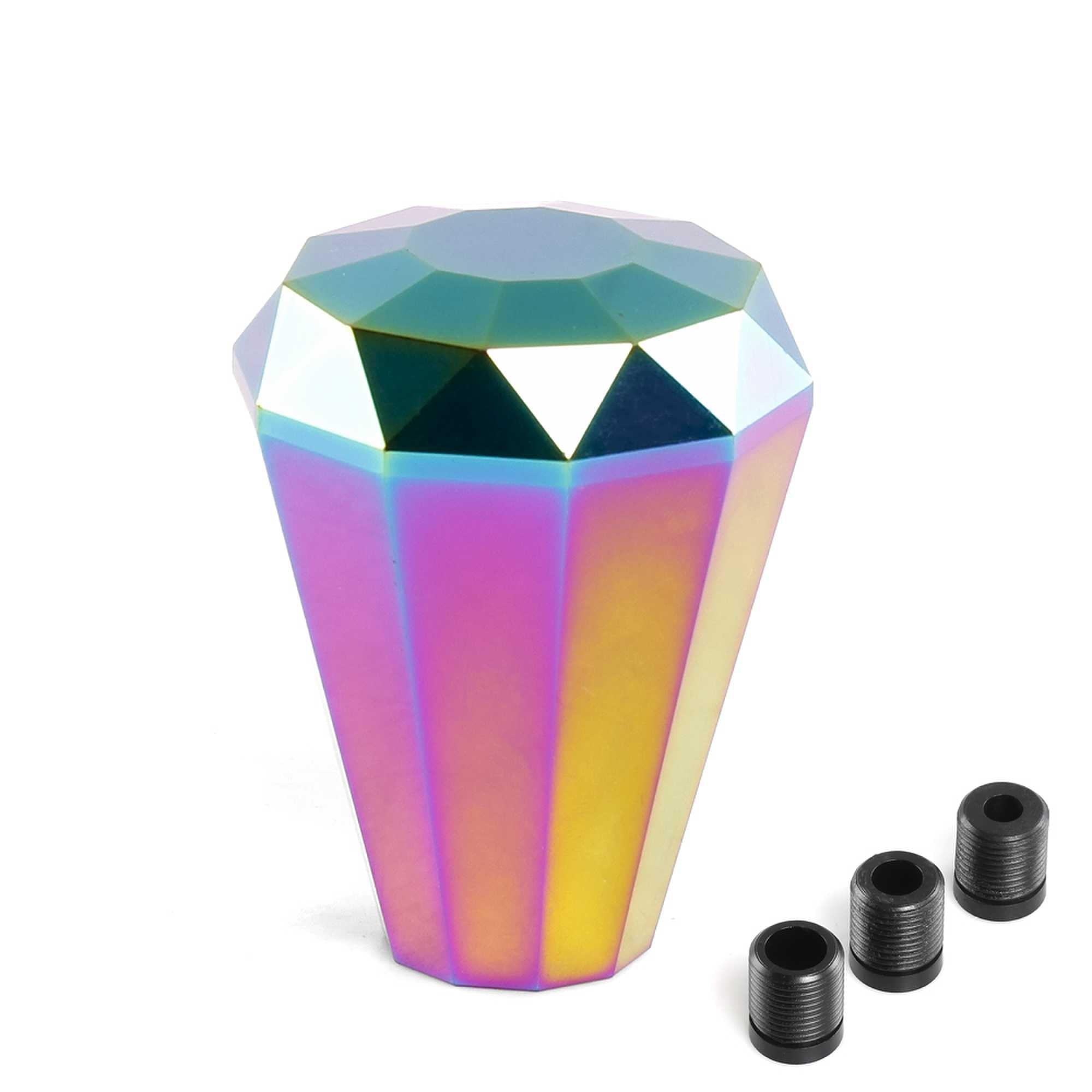 RASTP Universal Aluminum Diamond Shape Shift Knob with 3 Adapters