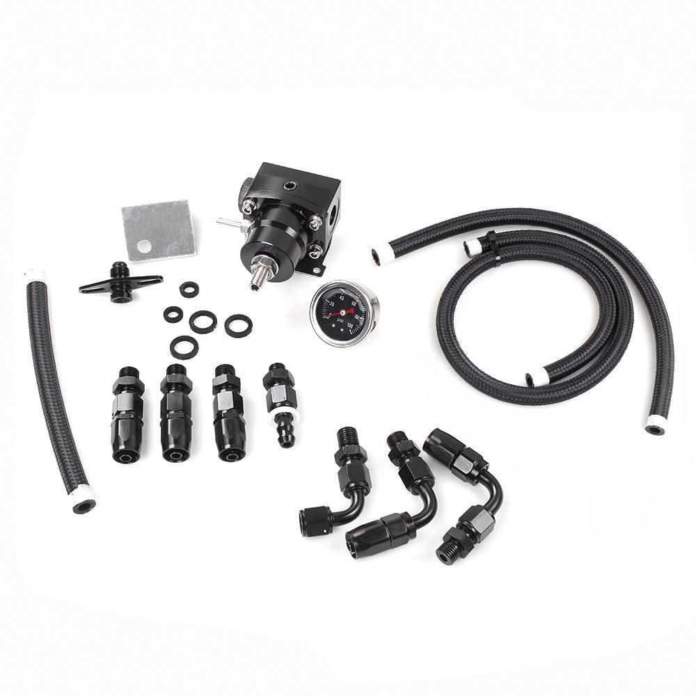 RASTP Universal 30-70psi Adjustable Fuel Valve Kit with Pressure Gauge